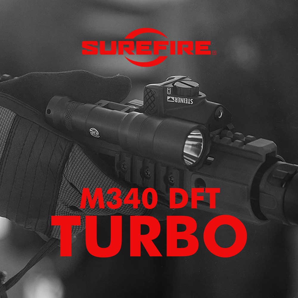 SUREFIRE M340DFT Turbo Mini Dual Fuel Scout Light Pro – Black Trident ...